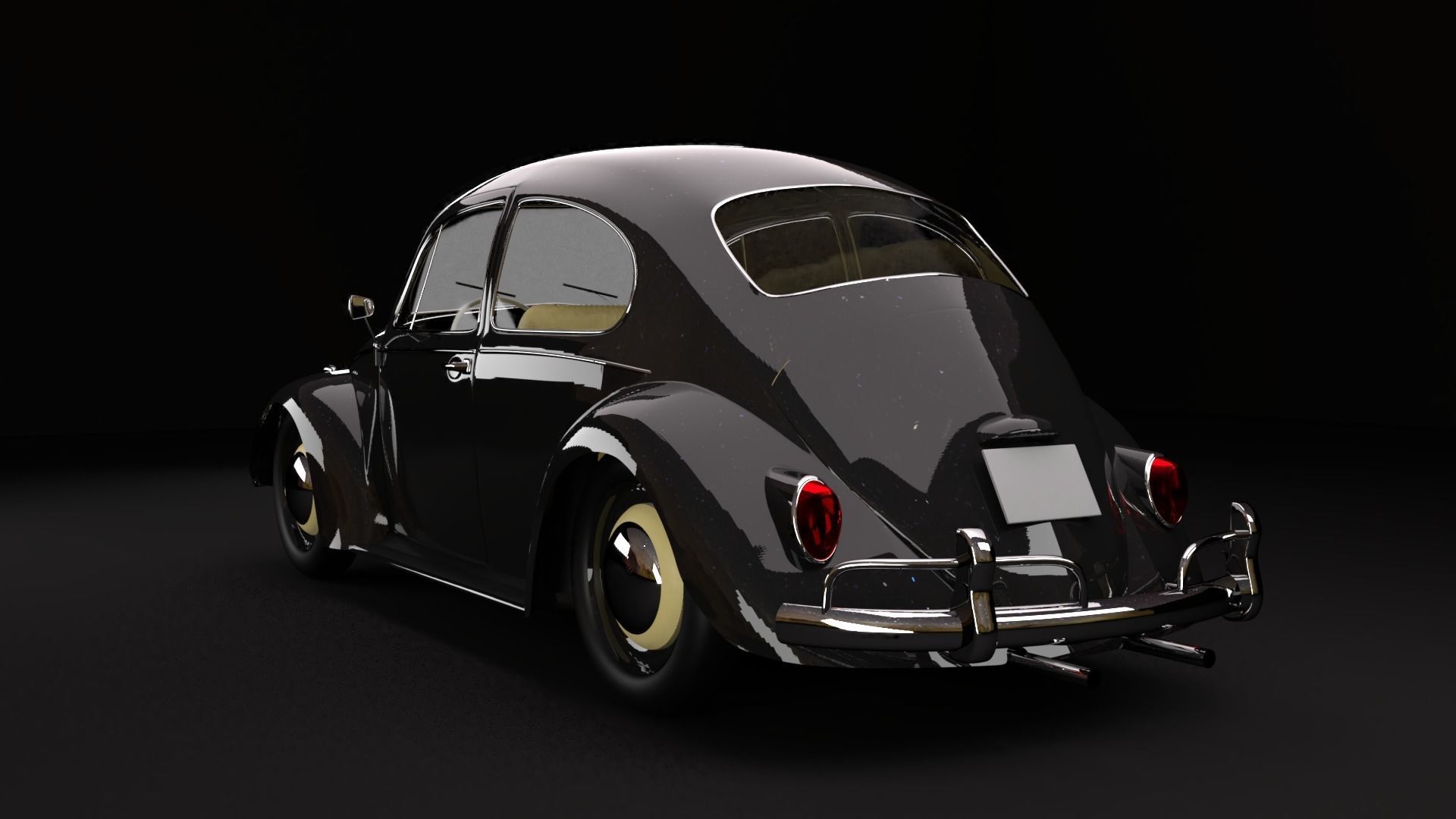 Lowered VW Kafer free 3D model | CGTrader