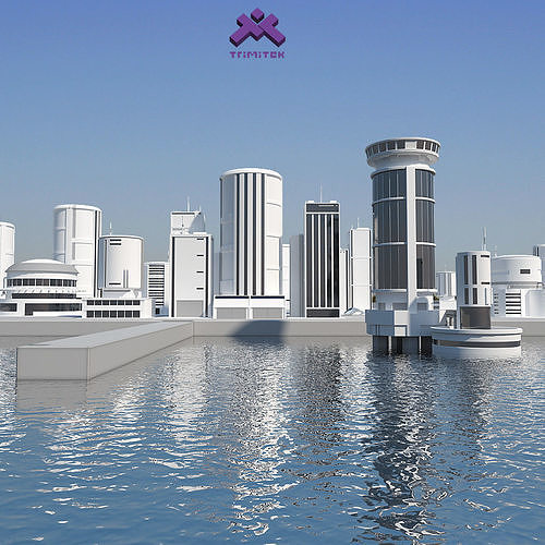 3D Model Collection Low Poly Modern Building Set 01 VR / AR / low-poly ...