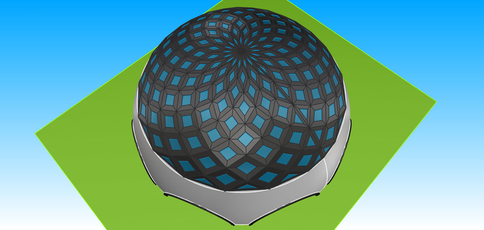 3D Dome large arena structure with atrium 3D model | CGTrader