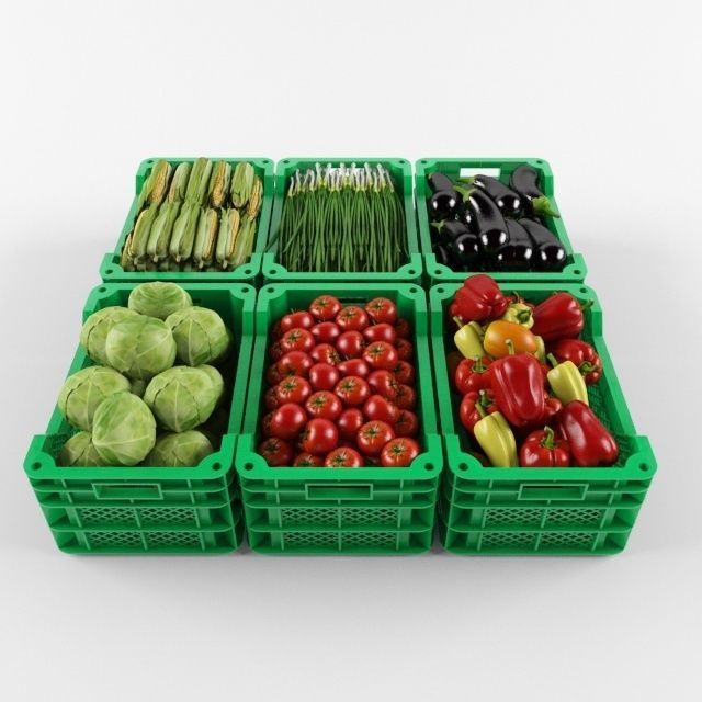 Vegetable set 3D model MAX OBJ FBX