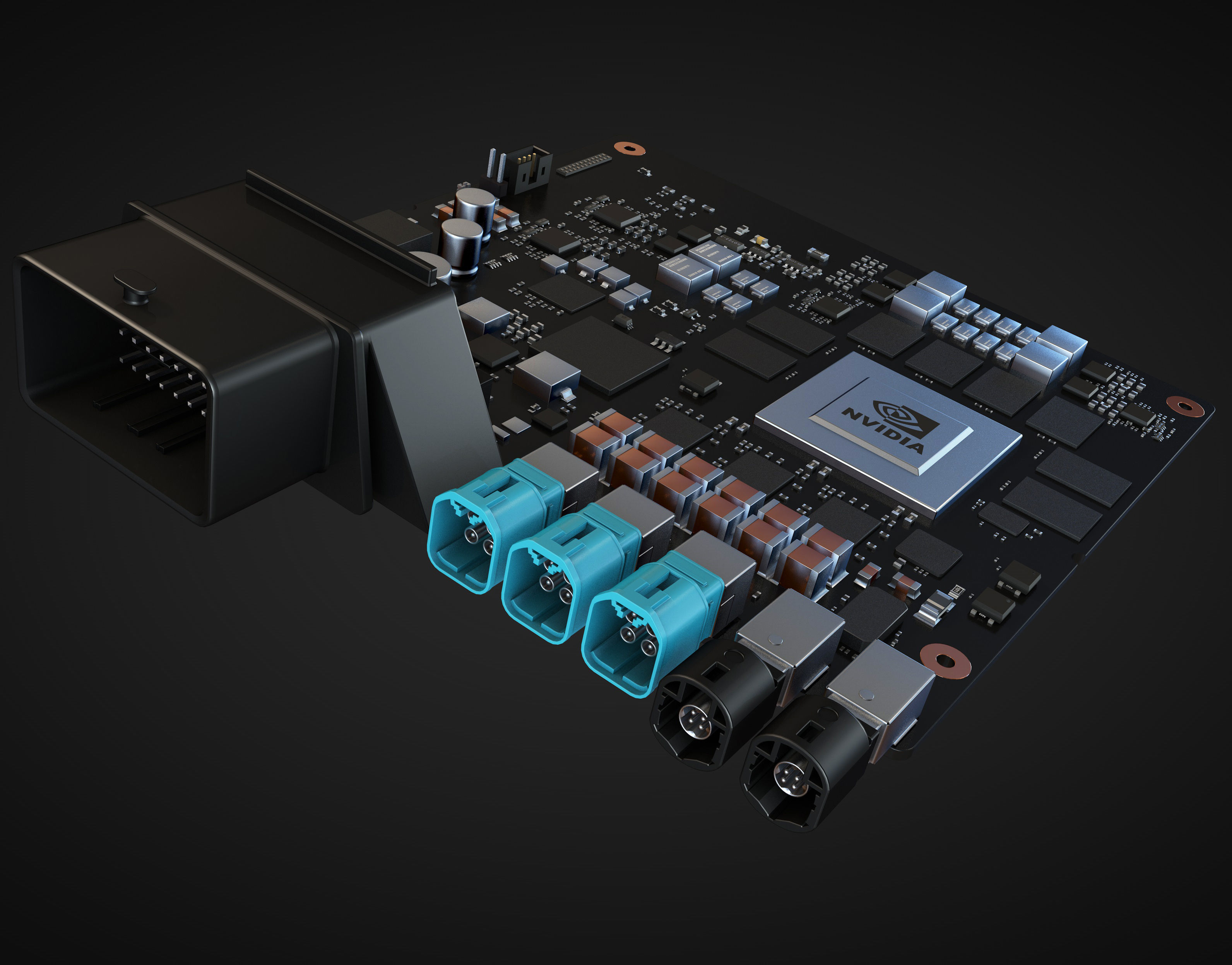 Nvidia drive px 2 xavier circuit board 3D model | CGTrader