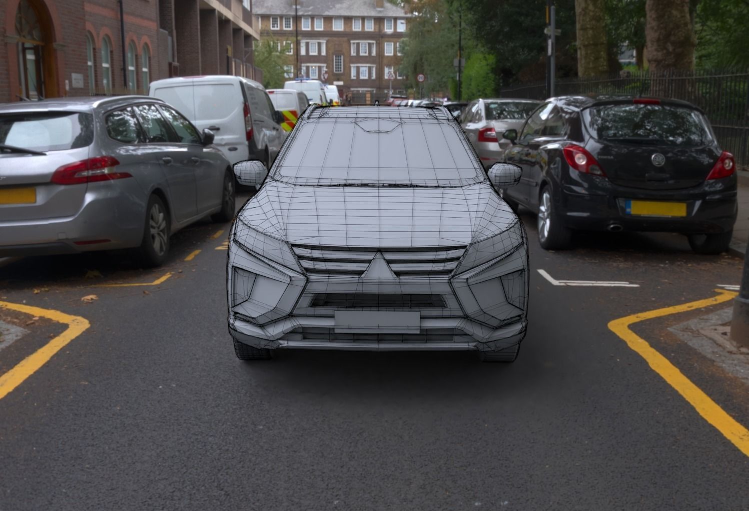 mitsubishi eclipse cross grey 3D model | CGTrader