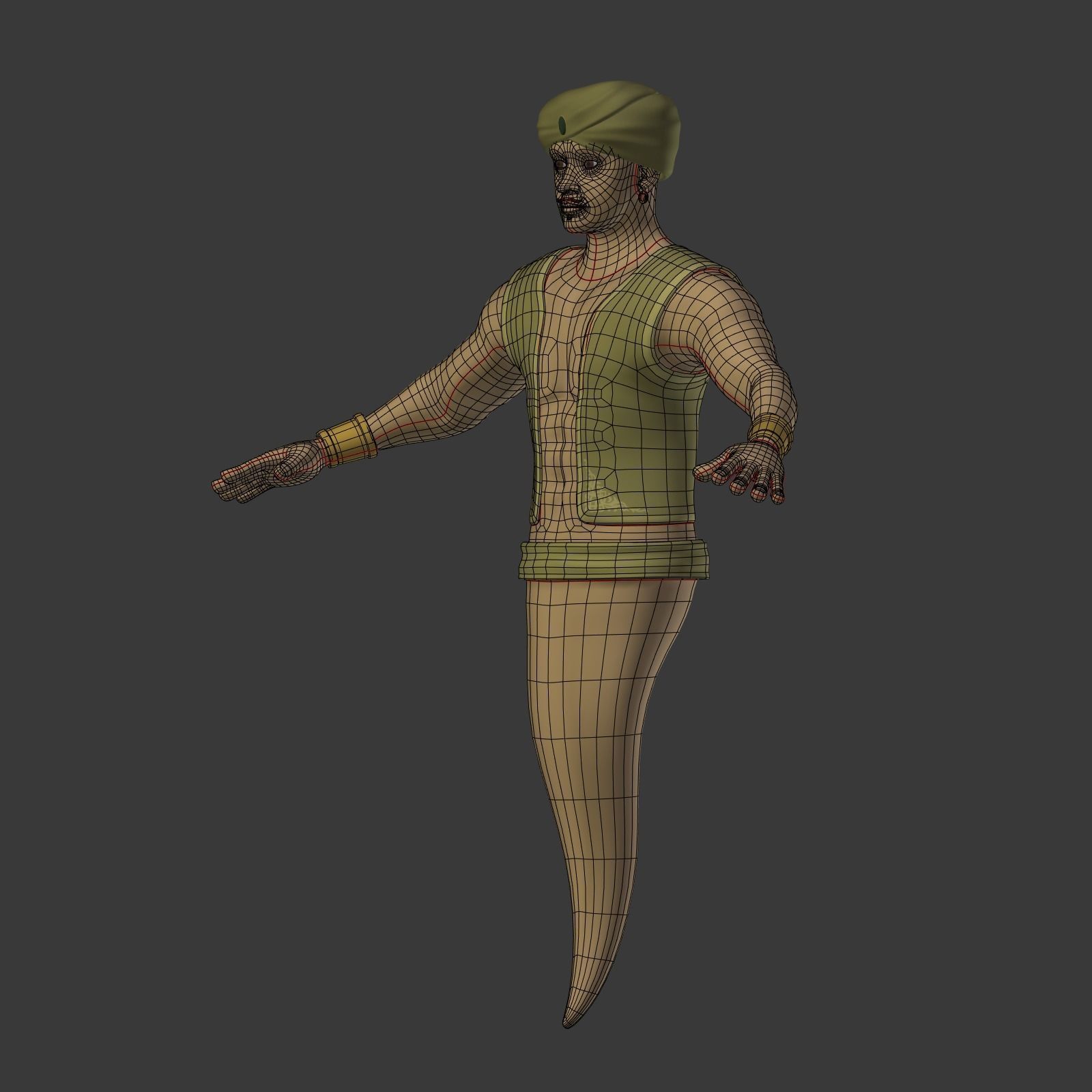 3D model Cartoon Djinn - The Genie of the Lamp VR / AR / low-poly ...