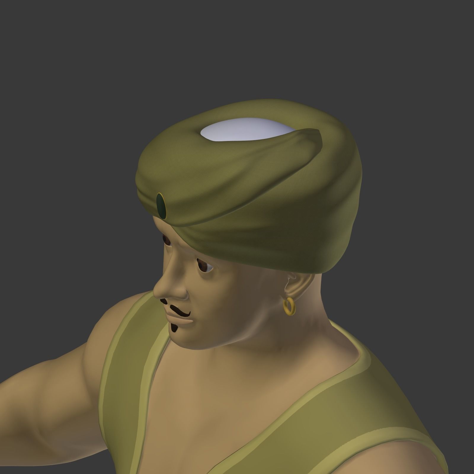 3D model Cartoon Djinn - The Genie of the Lamp VR / AR / low-poly ...