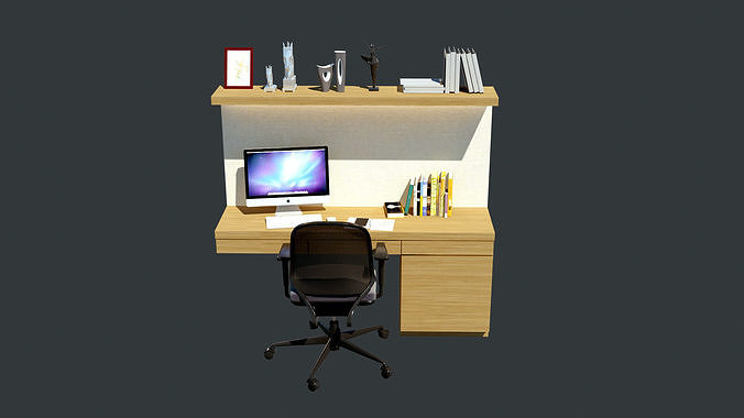 Study table 001 free VR / AR / low-poly 3D model | CGTrader