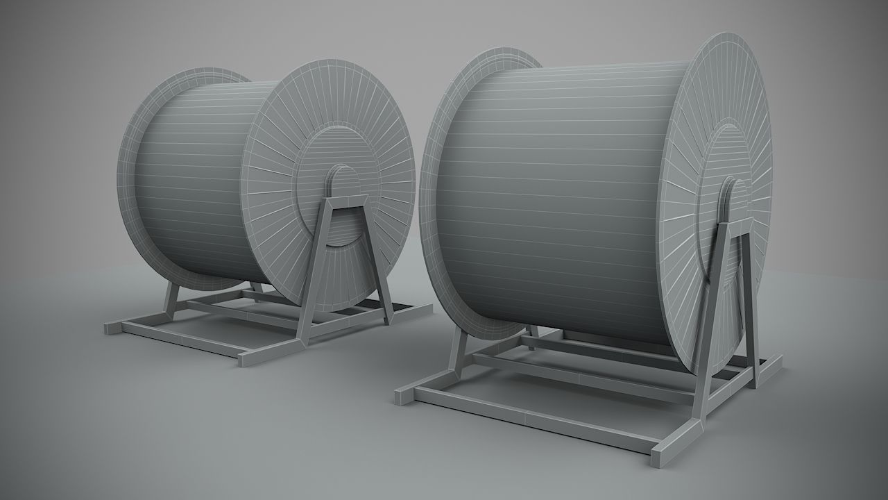 Industrial wire reel 3D model | CGTrader