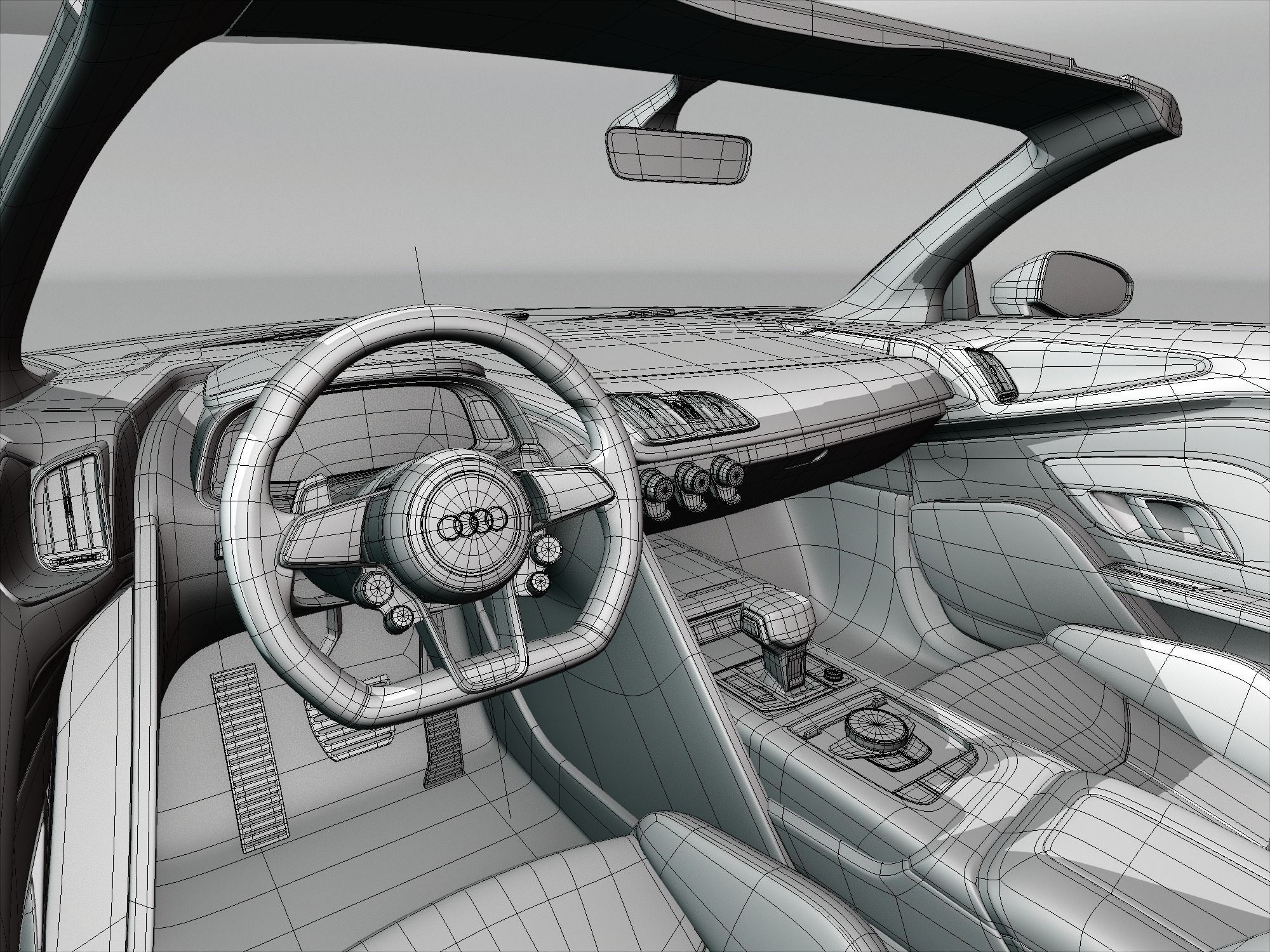 Audi R8 Spyder 2020 DETAILED INTERIOR 3D model | CGTrader