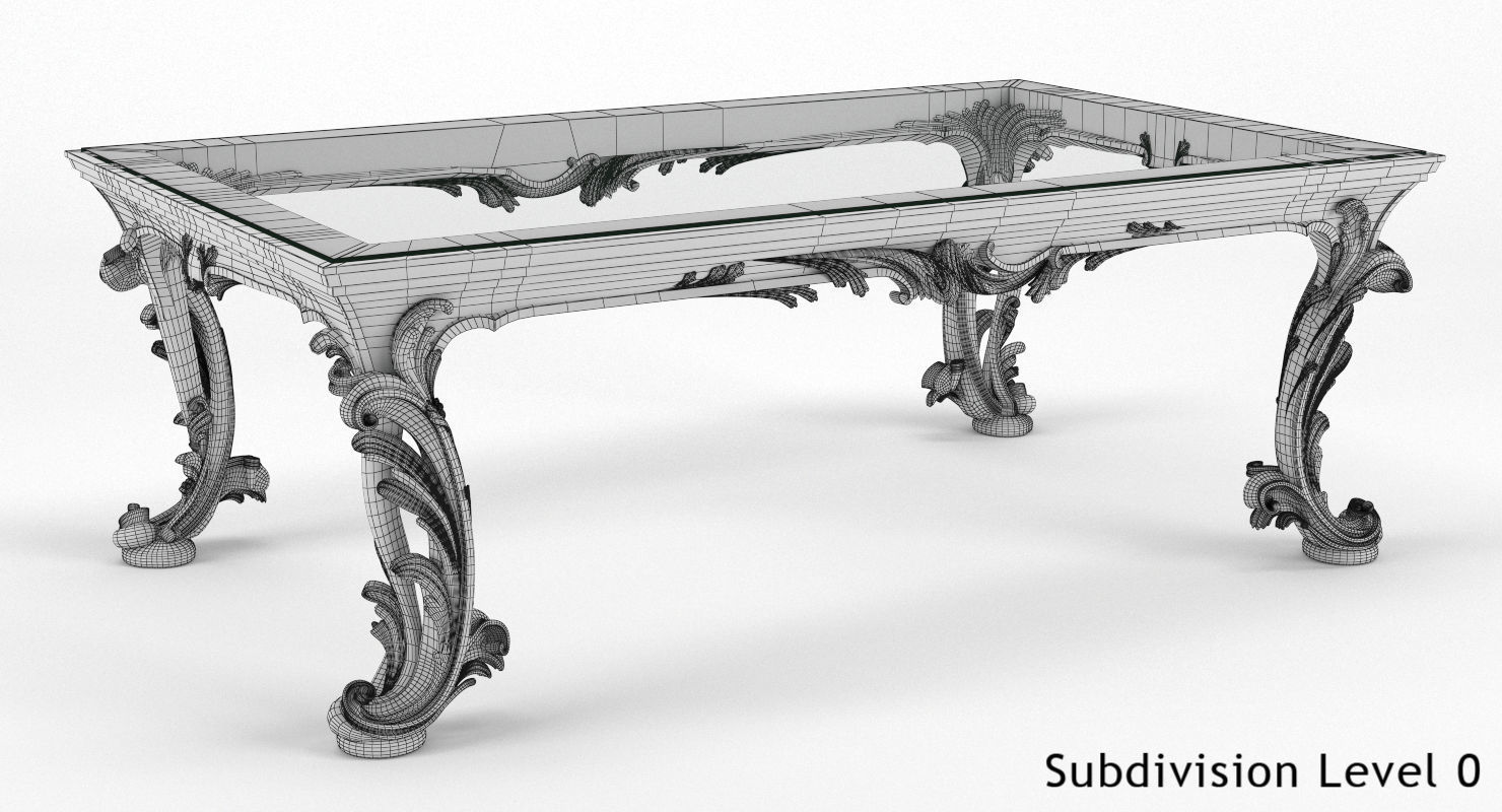 Classic Coffee Table - Chelini Art 1064 - set 3D Model Collection | CGTrader