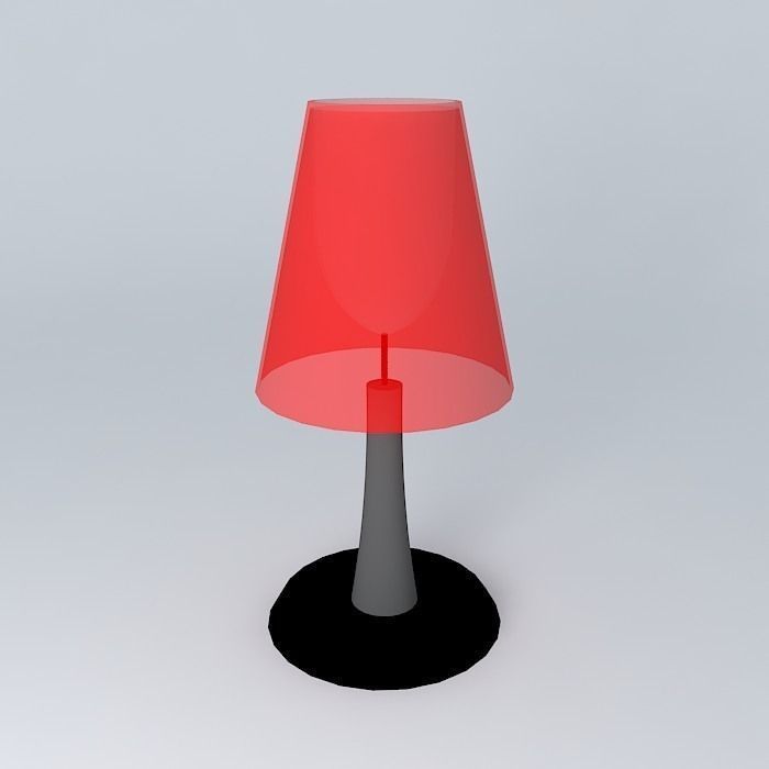 Red lamp free 3D model | CGTrader