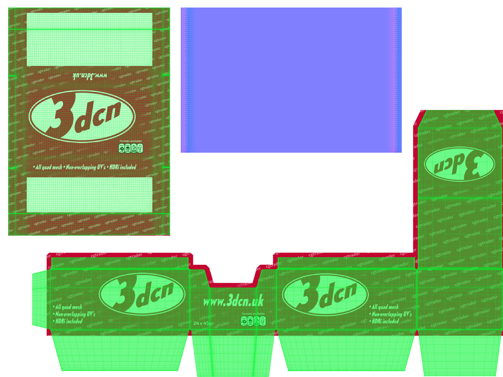 Candy bars with shelf ready display trays kit kat 3D model | CGTrader