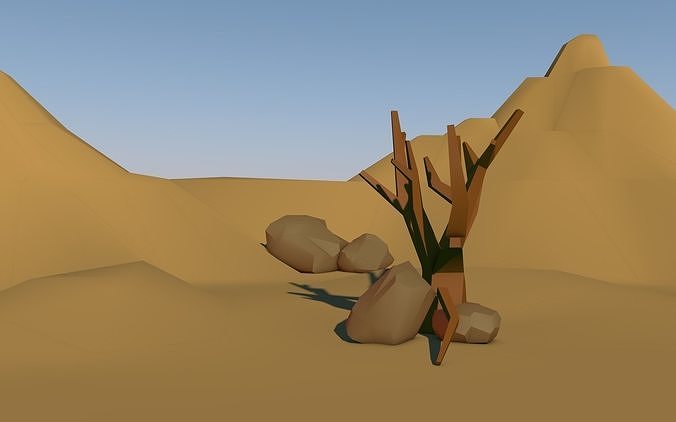 Desert exterior free VR / AR / low-poly 3D model | CGTrader