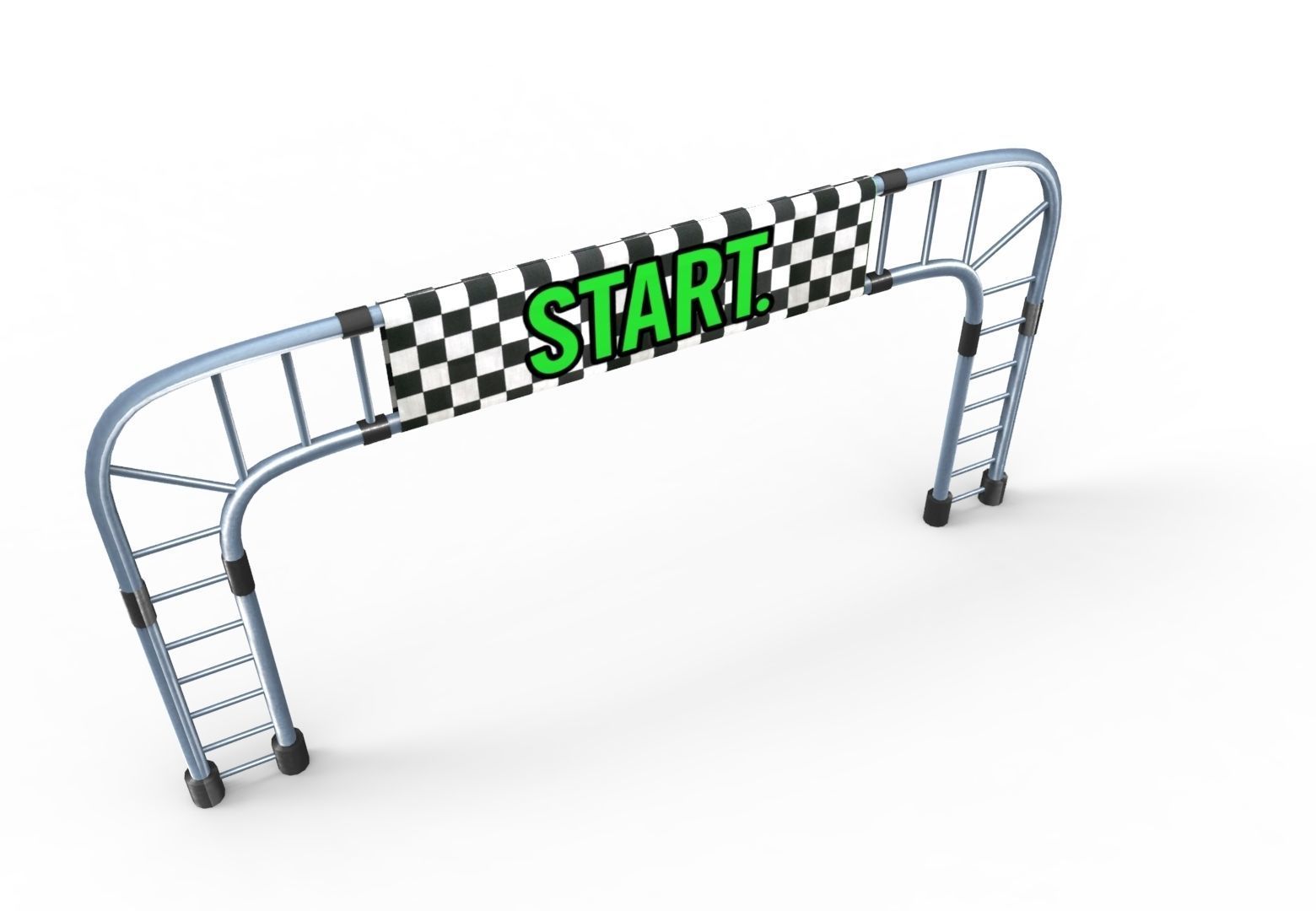 3D model CheckPost checkpoint raceway with ladder VR / AR / low-poly ...