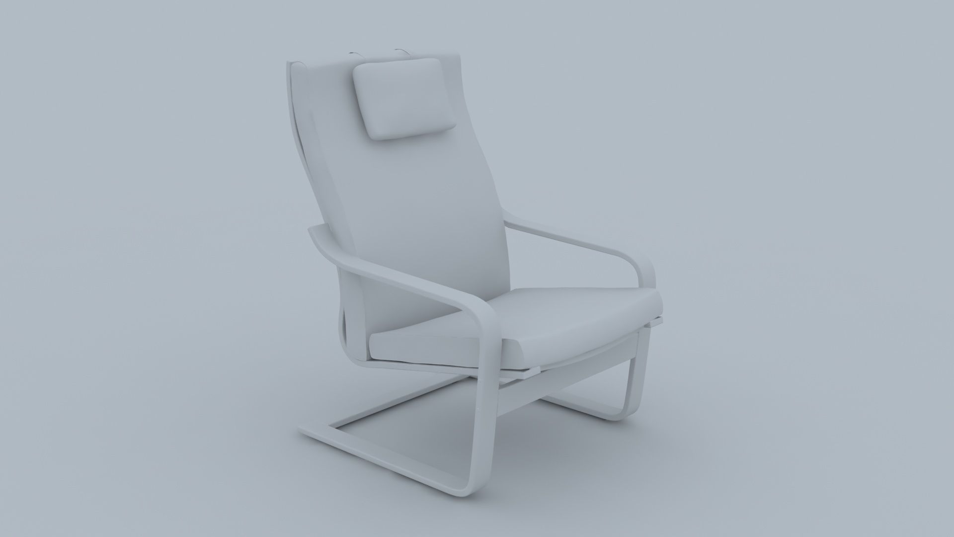 Poang office chair 3D model | CGTrader