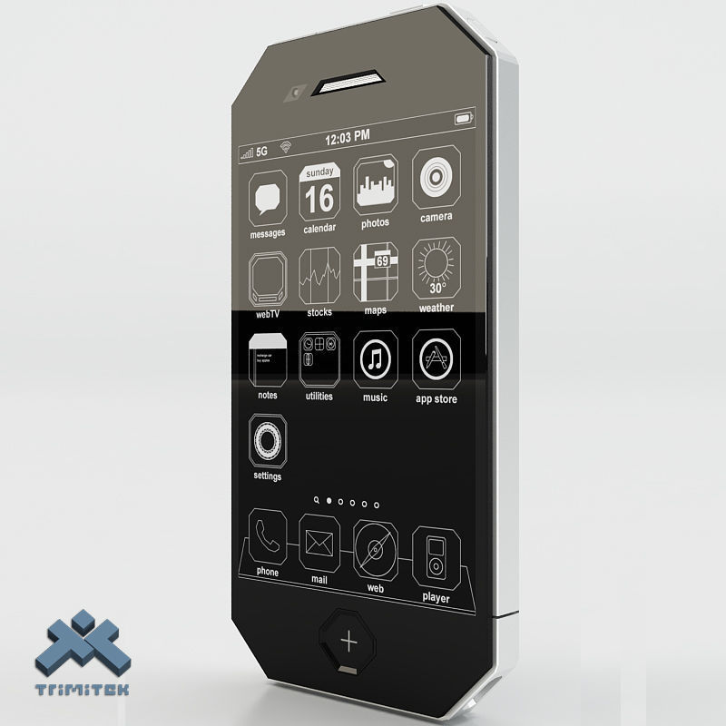 3D model Generic Phone Concept Design VR / AR / low-poly | CGTrader