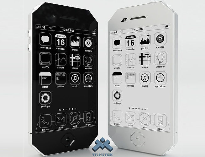 3D model Generic Phone Concept Design VR / AR / low-poly | CGTrader