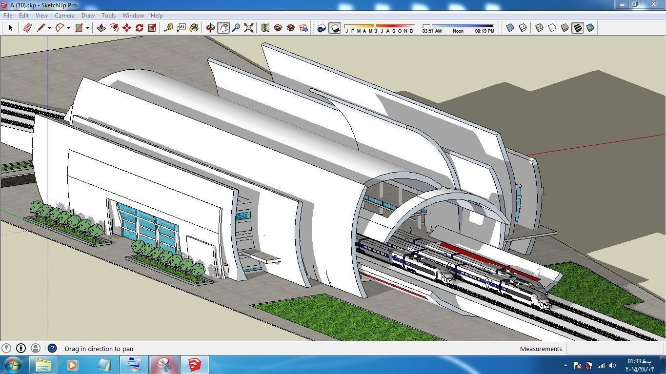 Sketchup Railway station A10 3D | CGTrader