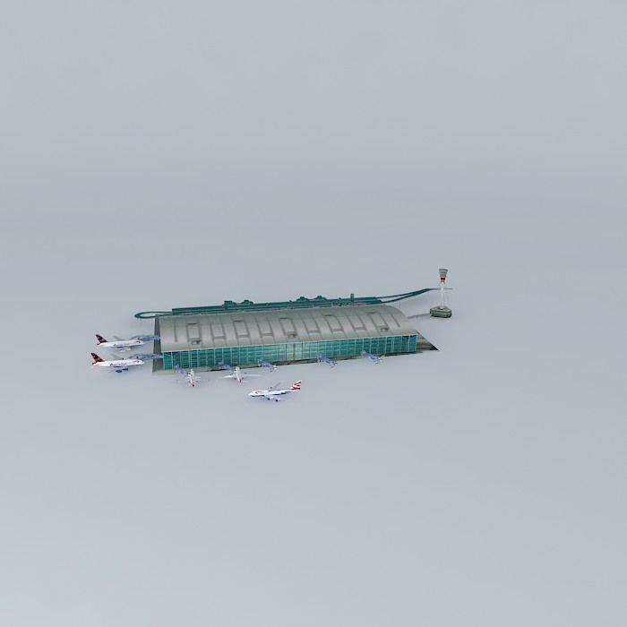 Heathrow airport free 3D model | CGTrader