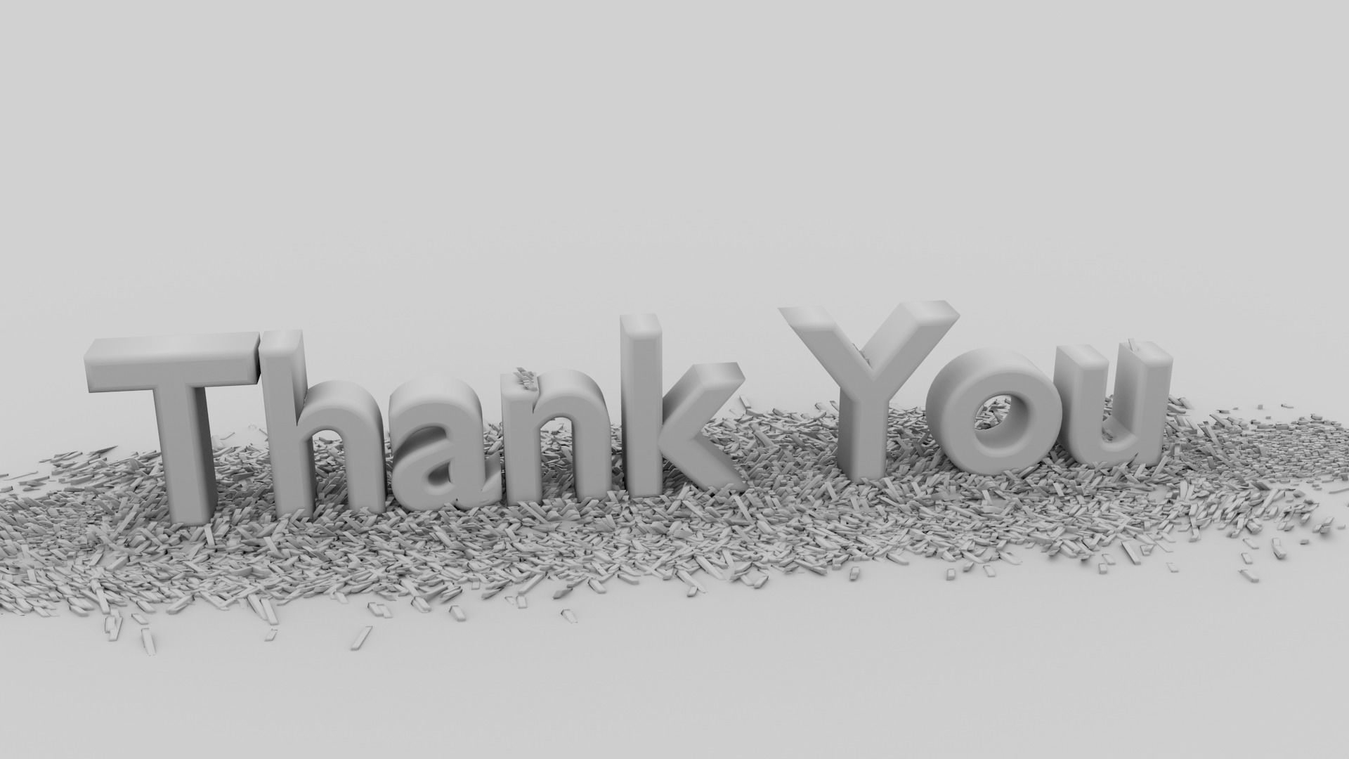 Wood Chipping Thank You Text Animation 3D model animated | CGTrader