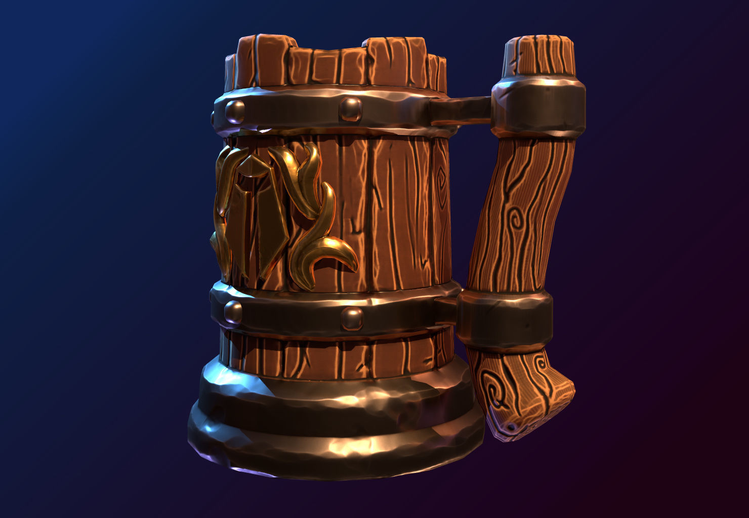 3D model Cartoon Beer Mug game-ready VR / AR / low-poly | CGTrader