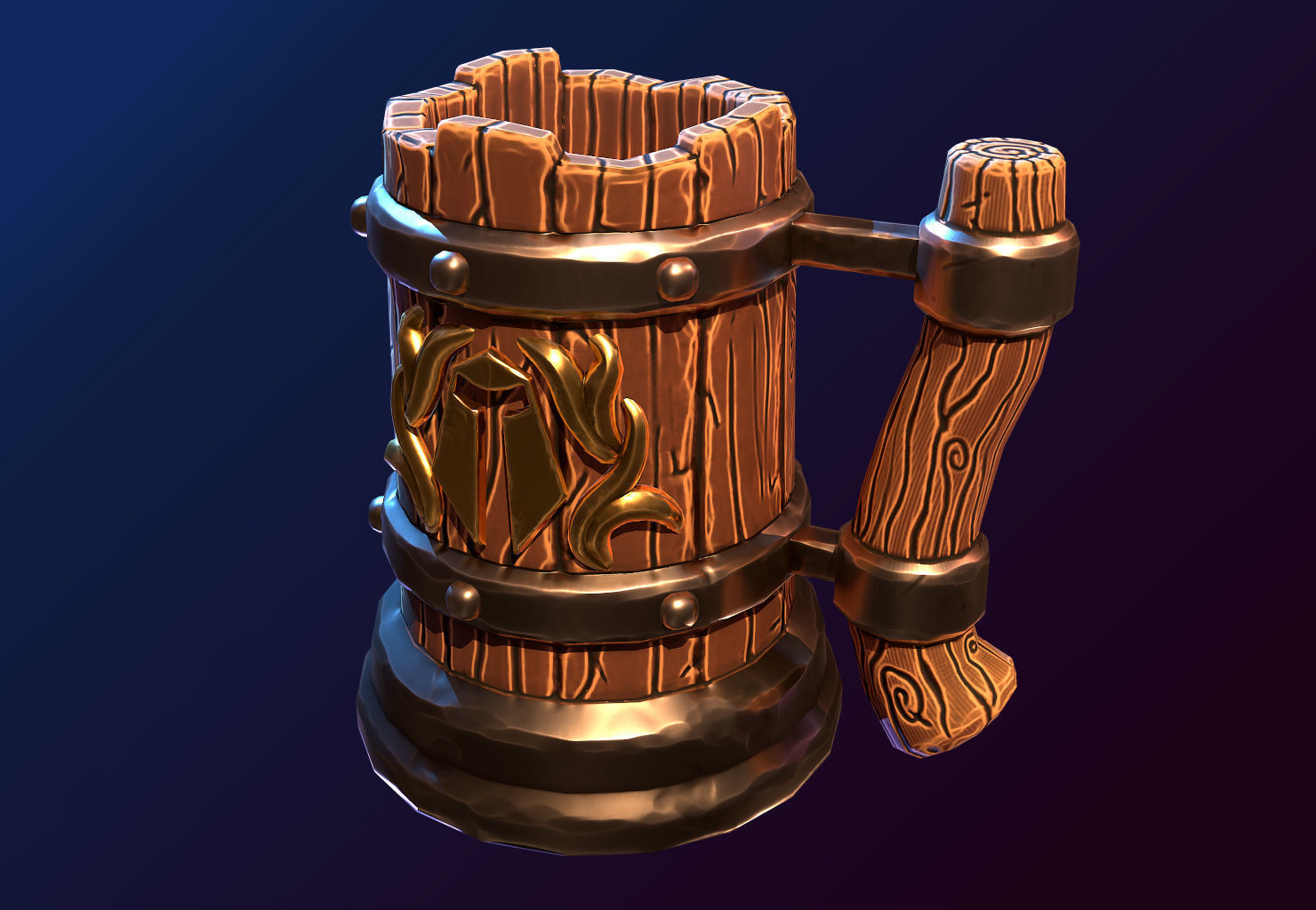 3D model Cartoon Beer Mug game-ready VR / AR / low-poly | CGTrader