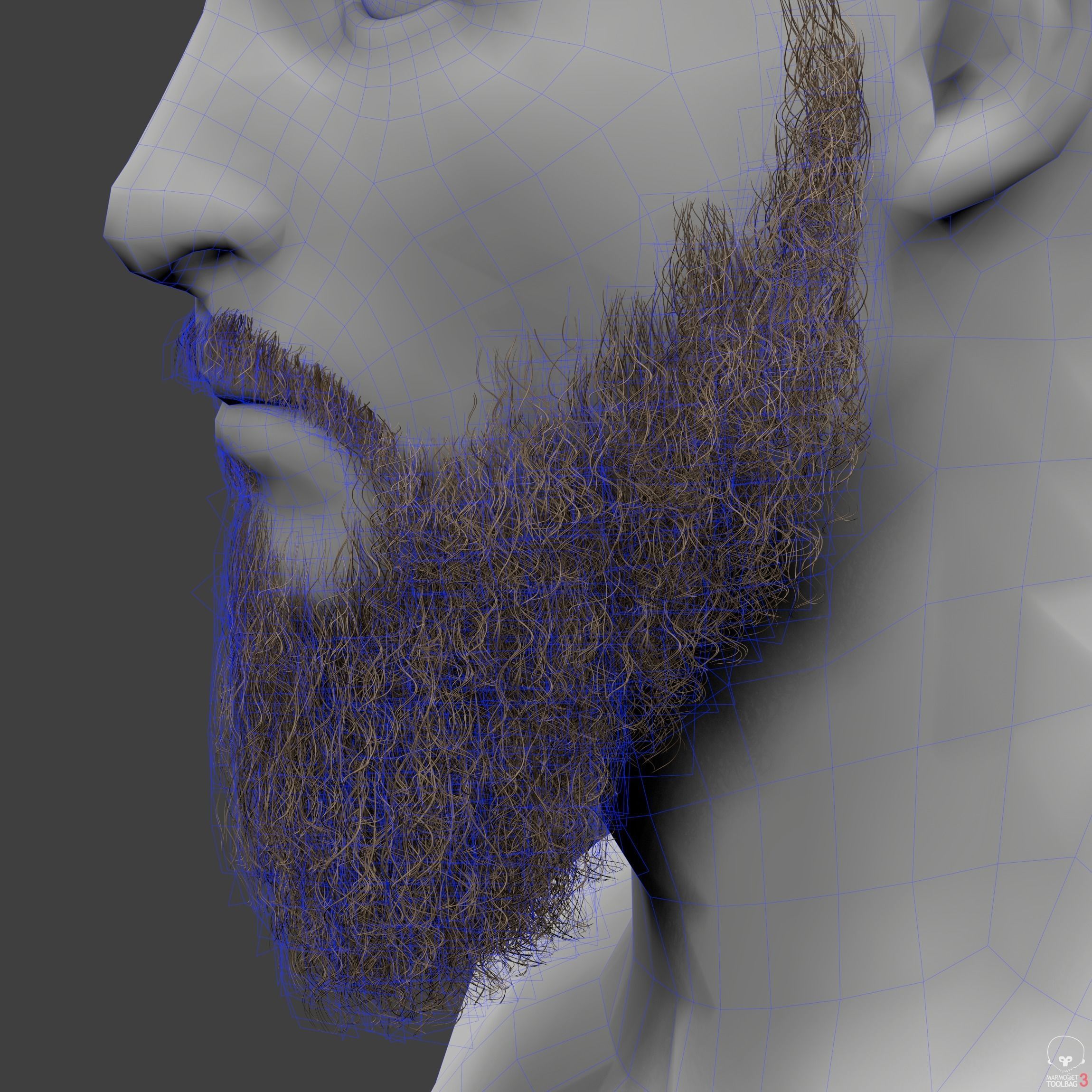 3D model Low poly realistic Realtime Beard VR / AR / low-poly | CGTrader