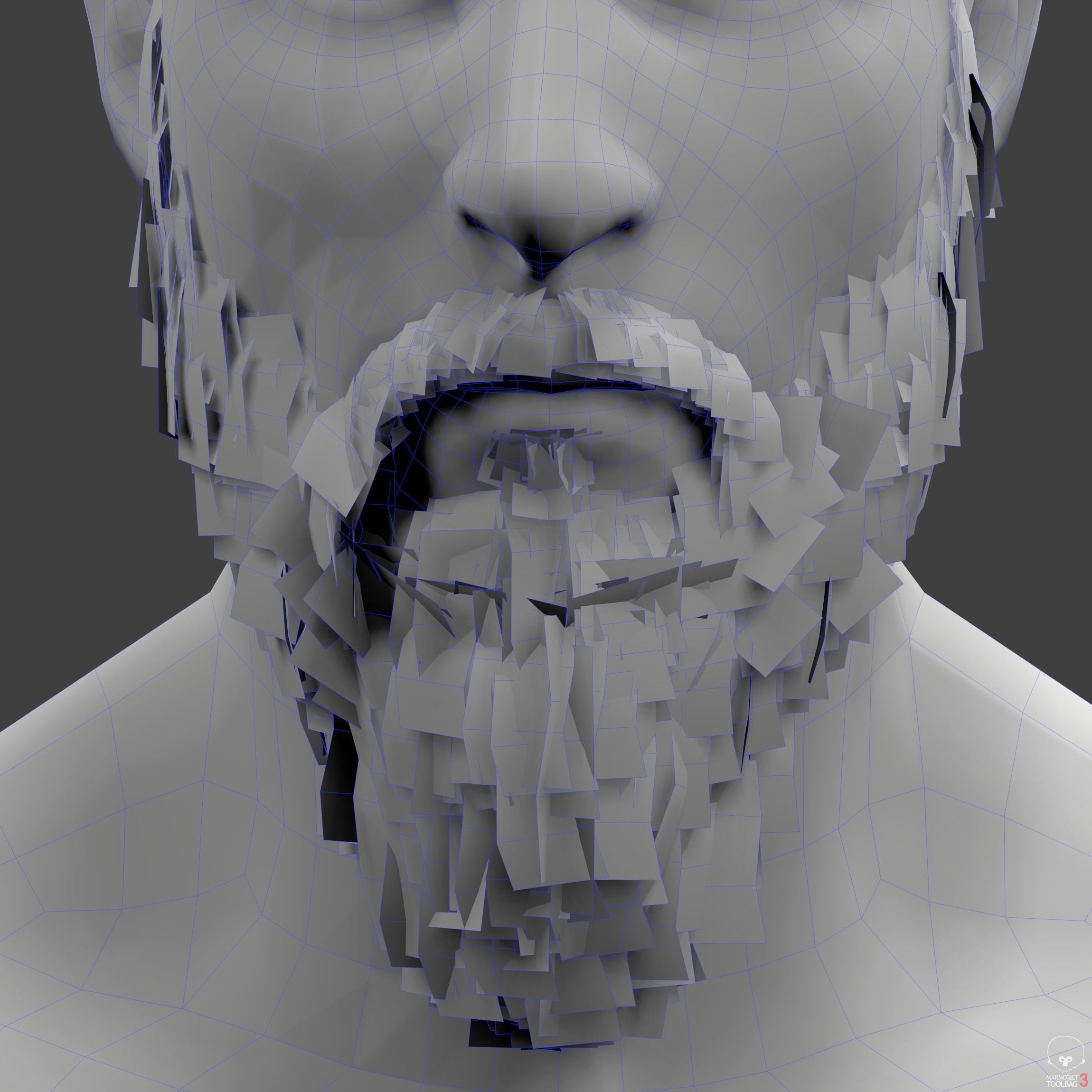 3D model Low poly realistic Realtime Beard VR / AR / low-poly | CGTrader