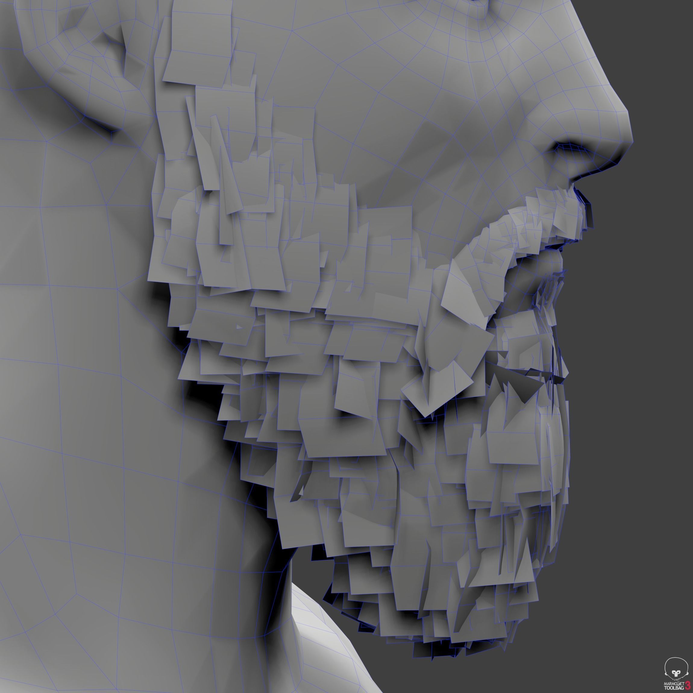 3D model Low poly realistic Realtime Beard VR / AR / low-poly | CGTrader