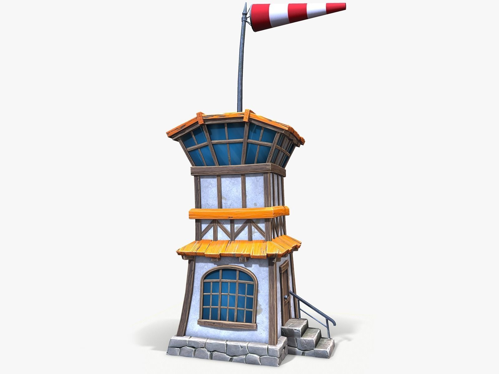3D model Cartoon Air Control Tower | CGTrader