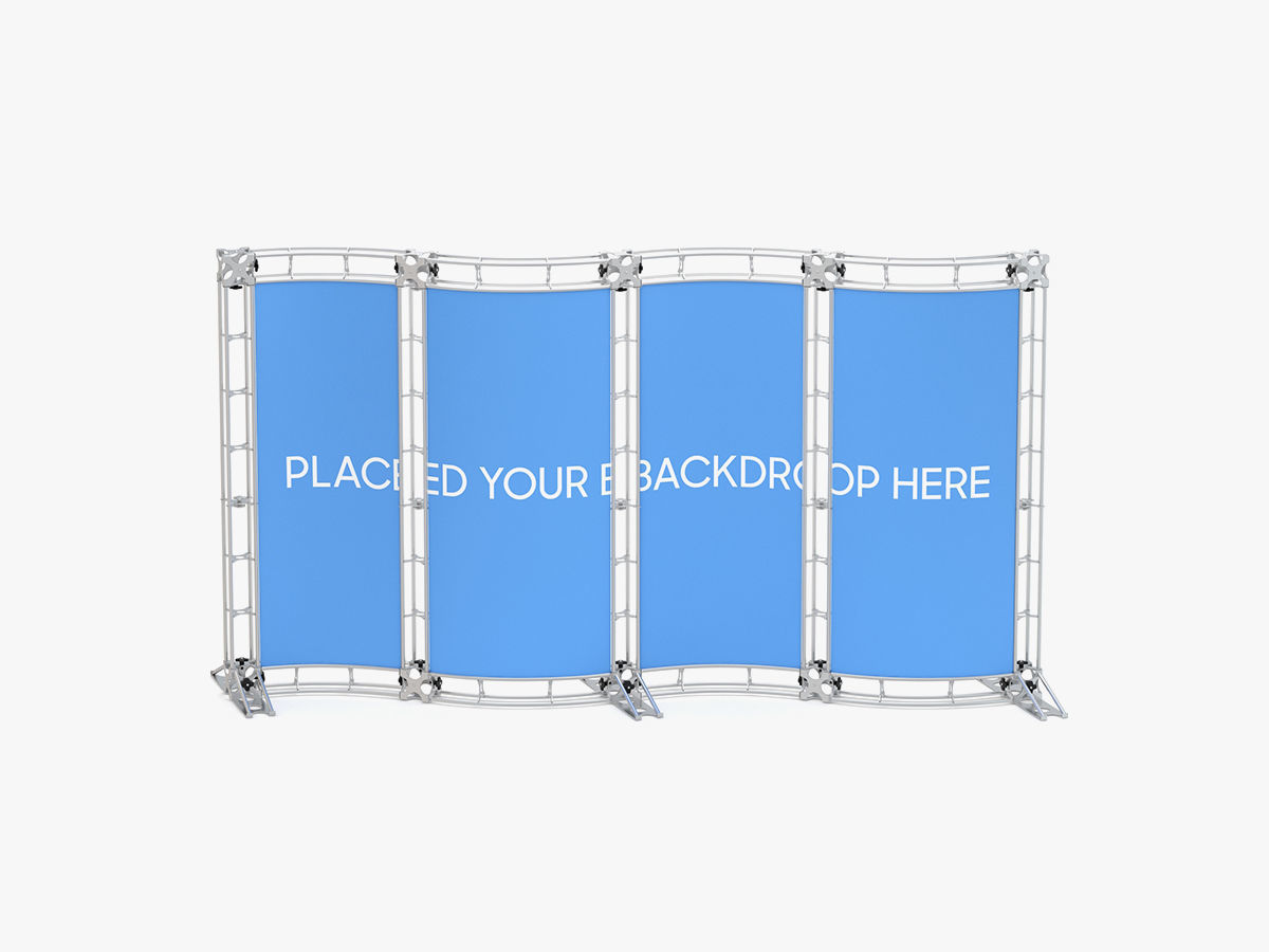 Backdrop 8ft x 20ft Truss Backwall Display Curved 3D model | CGTrader