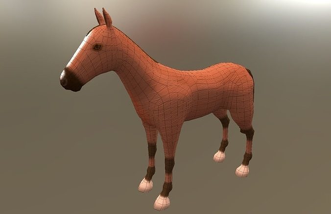 3D model Horse bay rigging VR / AR / low-poly | CGTrader