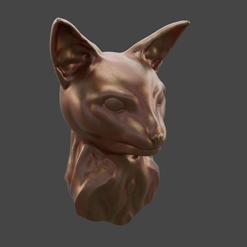 Cat Face 3D model 3D printable | CGTrader
