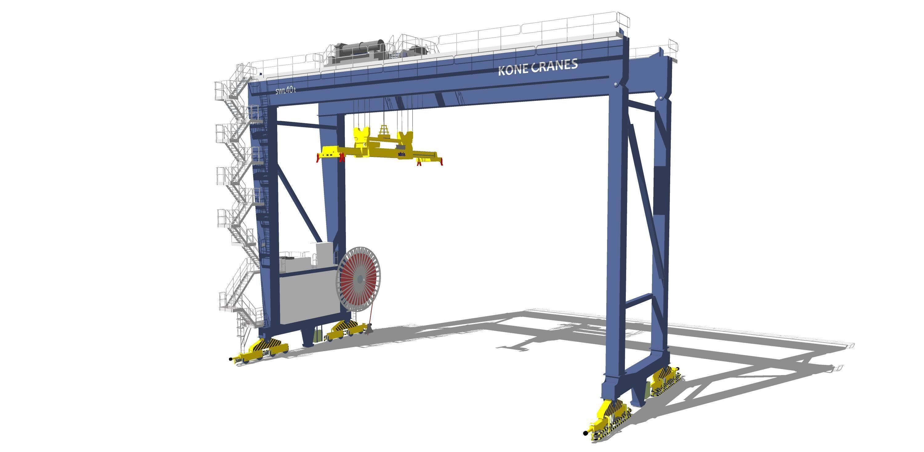 3d Industry Automatic Stacking Crane Asc Cgtrader