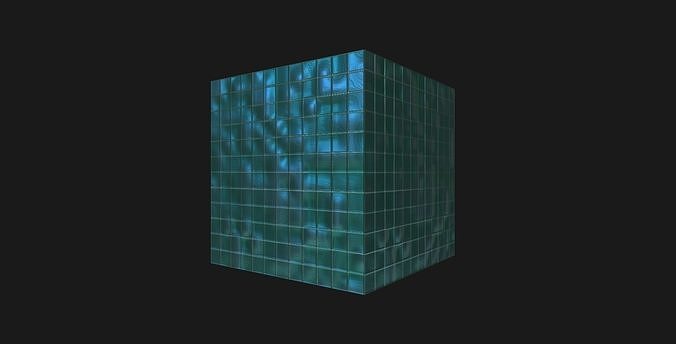 Reflective Blue tiles Texture | CGTrader