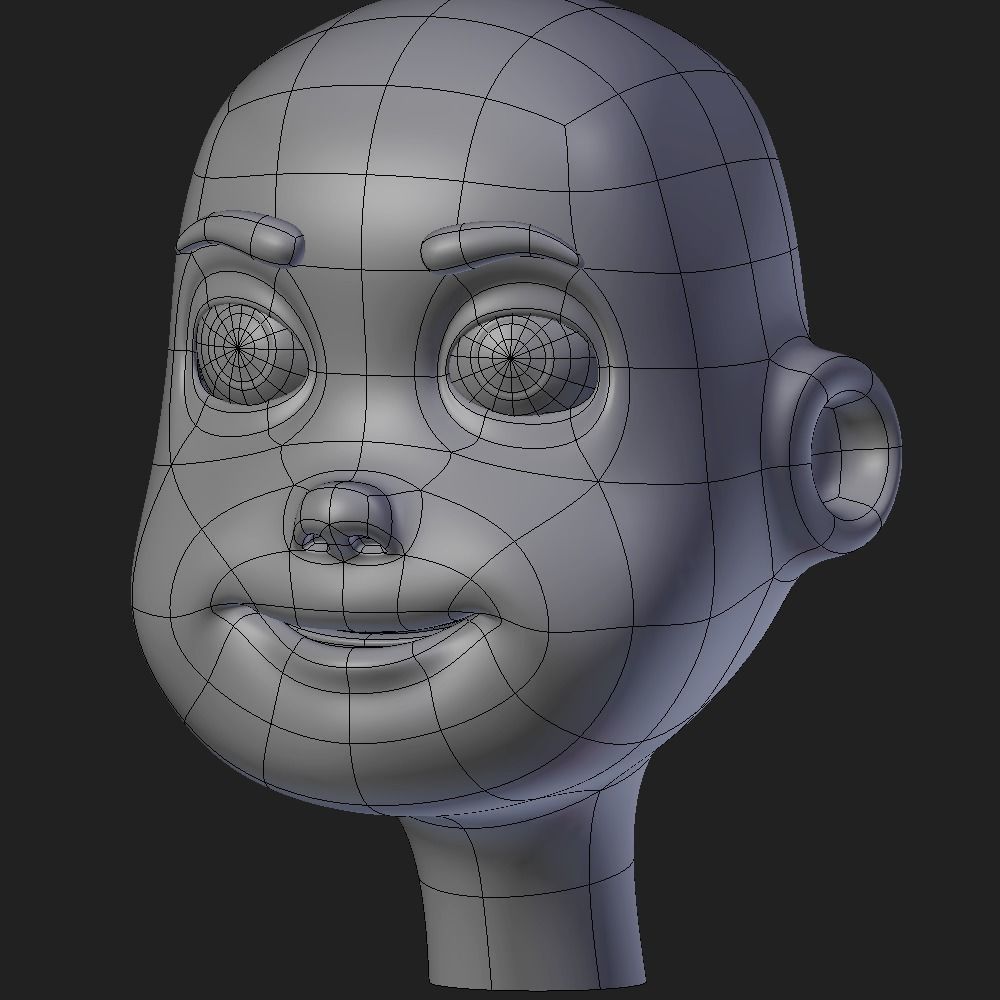 3D model Cartoon Head for Sculpting Ready VR / AR / low-poly | CGTrader