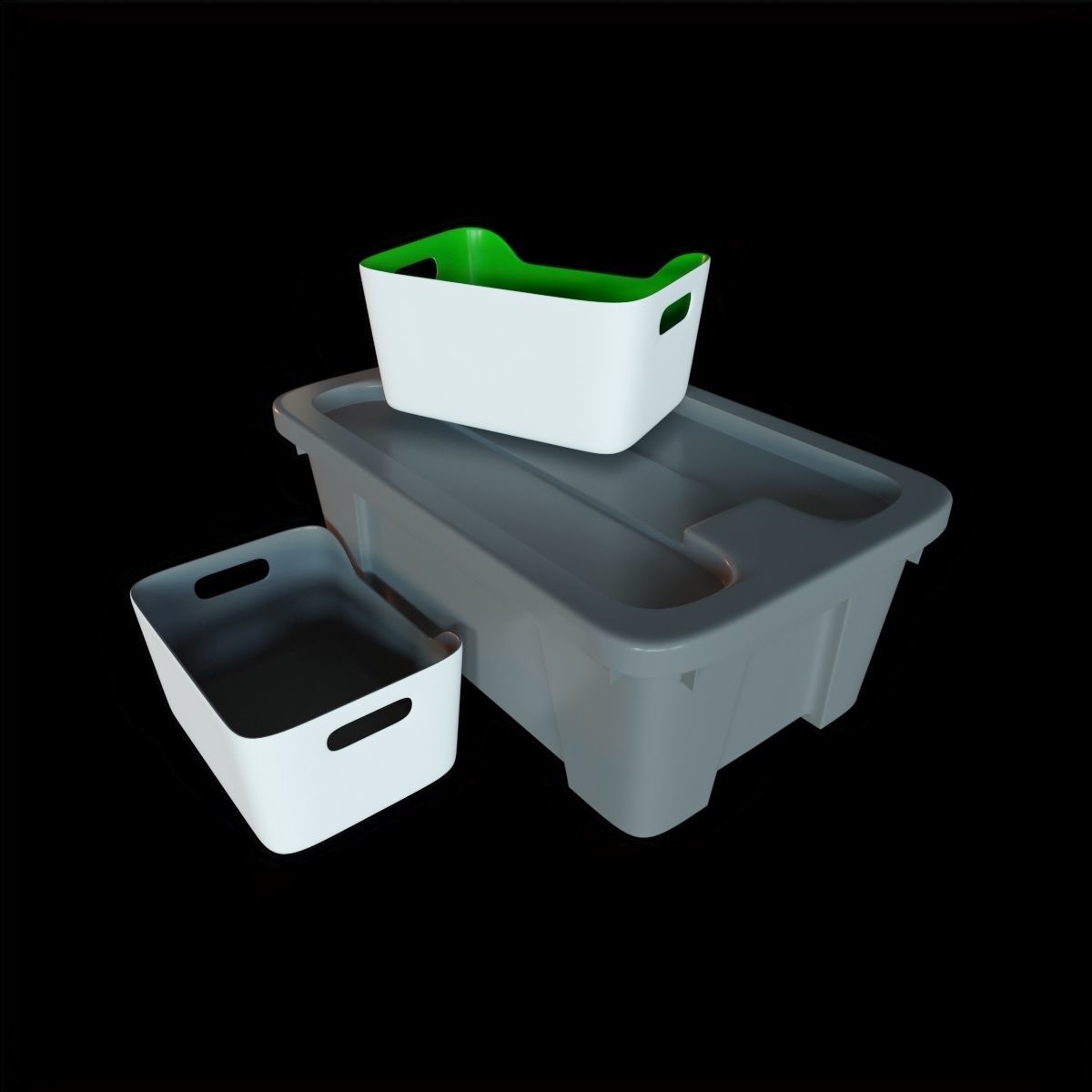 plastic storage box 3D model | CGTrader