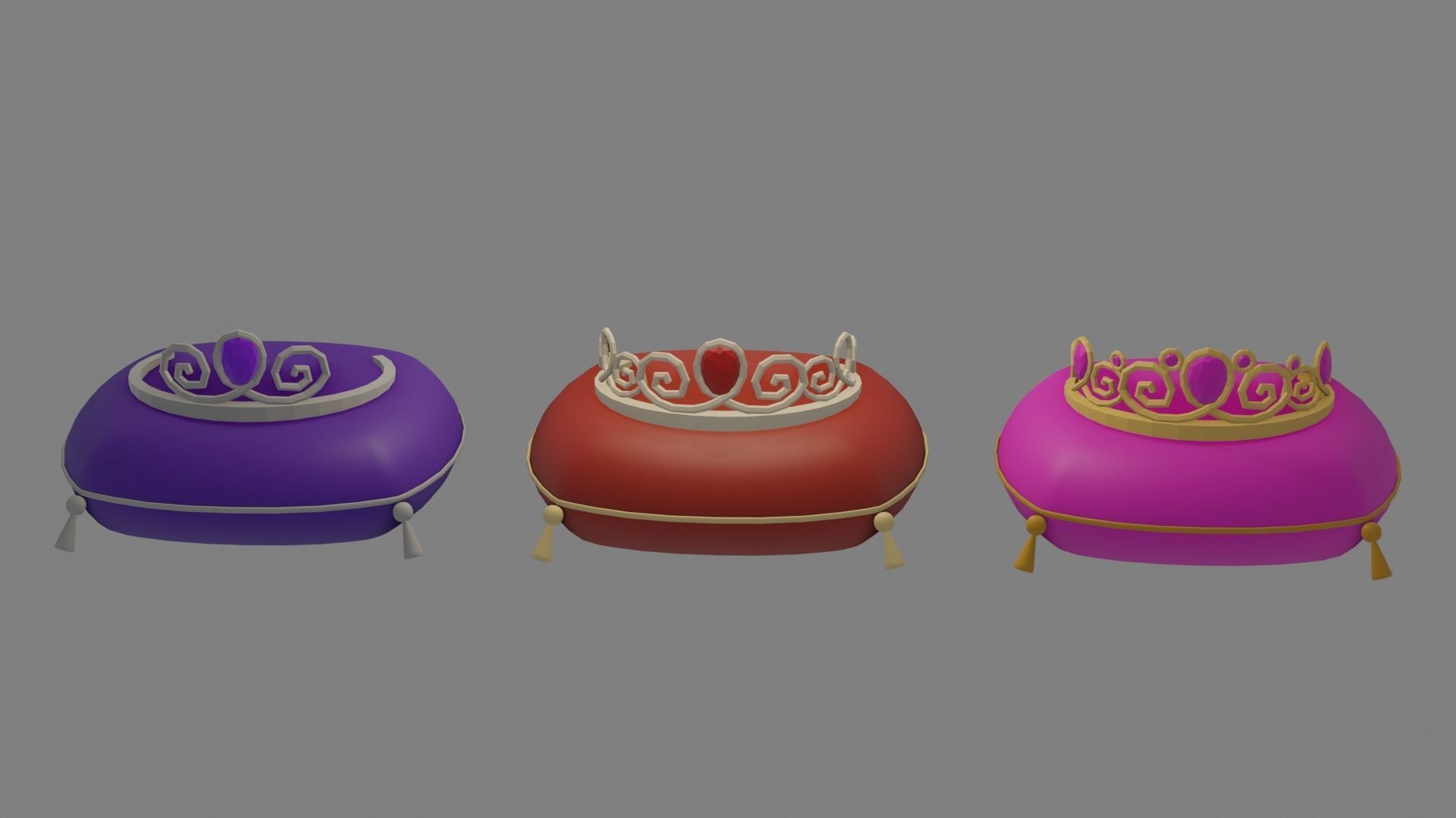3D model Princess Crowns - Pack of Three VR / AR / low-poly | CGTrader