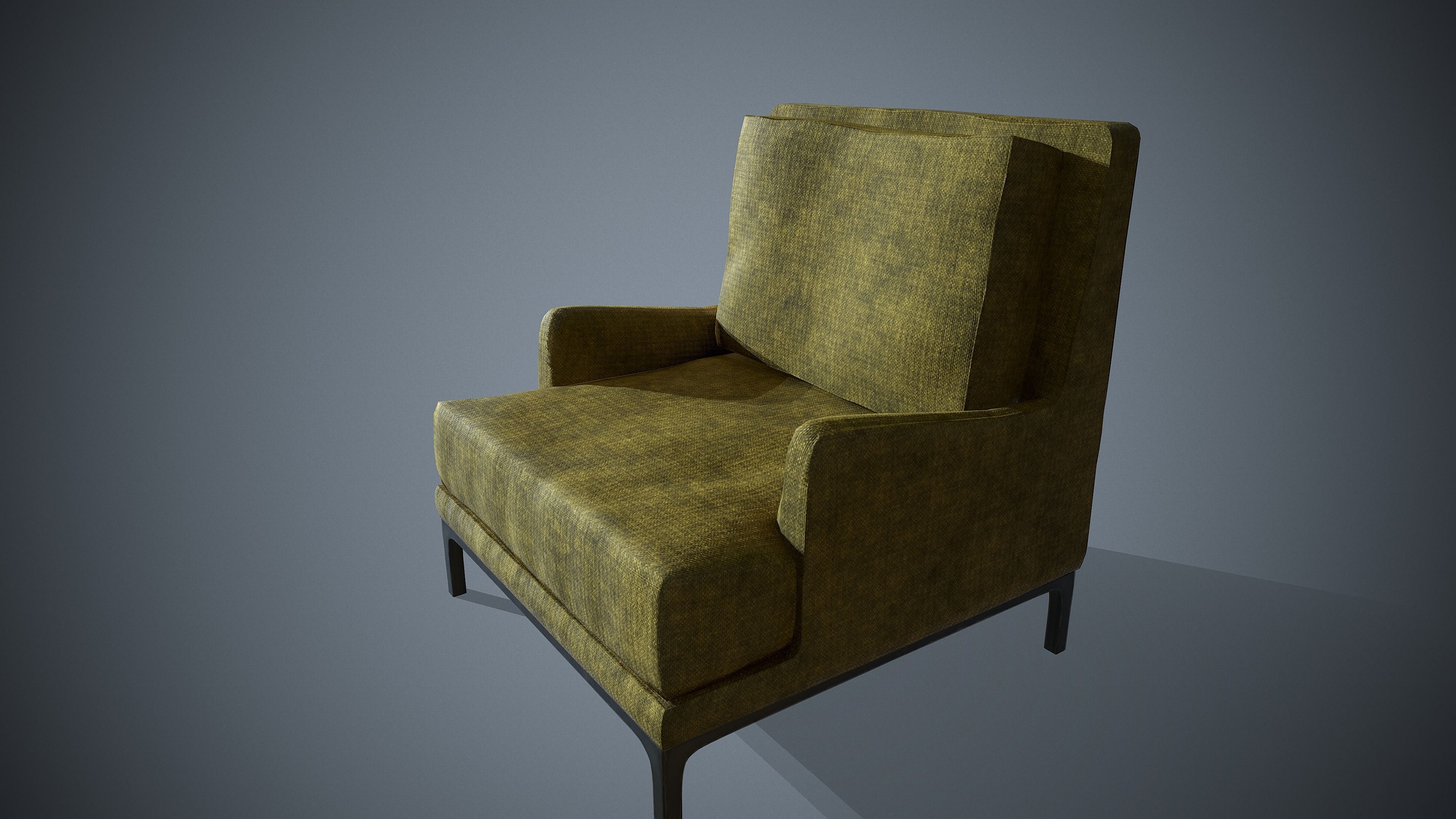 3D model Gameready Armchair - Low Poly VR / AR / low-poly | CGTrader