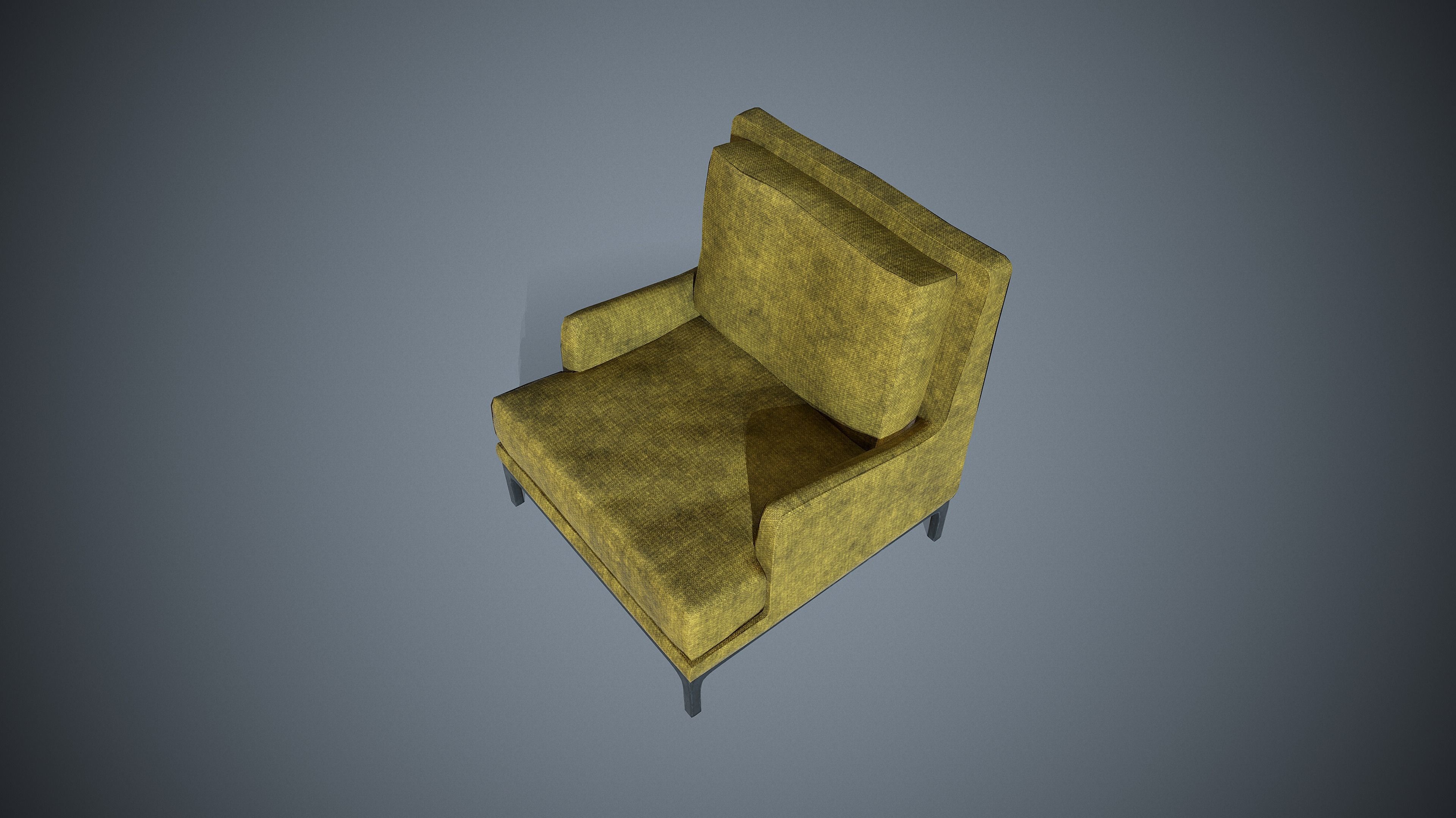 3D model Gameready Armchair - Low Poly chair VR / AR / low-poly | CGTrader