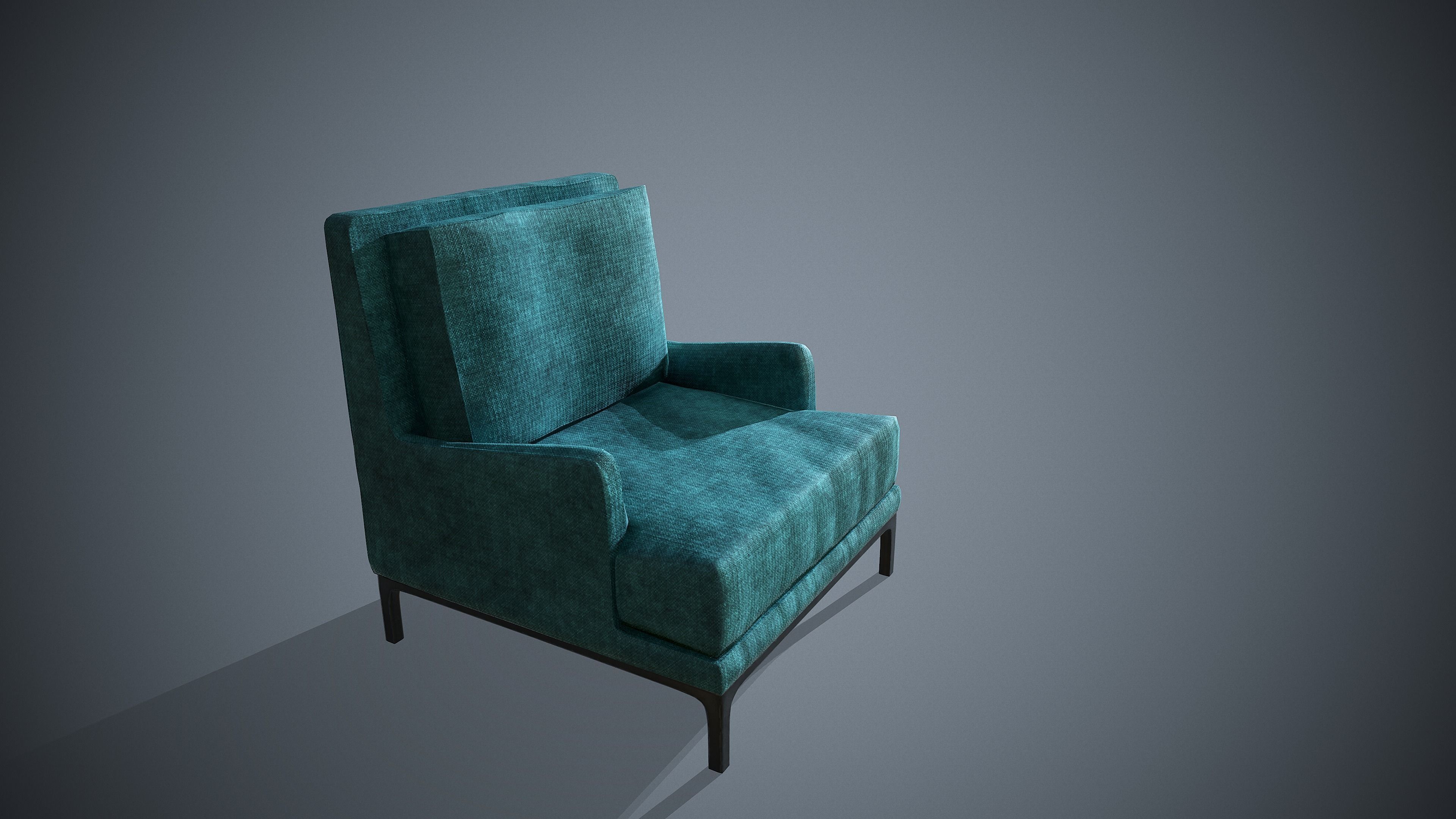 3D model Gameready Armchair - Low Poly VR / AR / low-poly | CGTrader