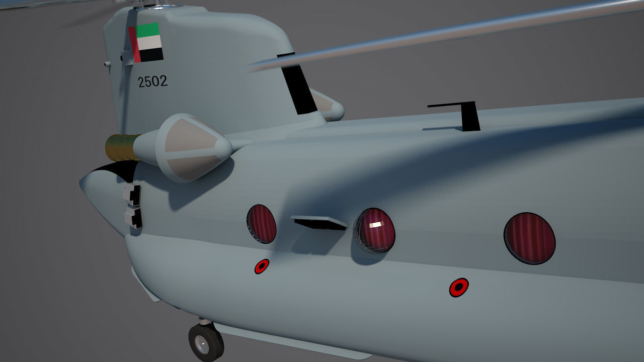 UAE Air Force Chinook CH - 47 F 3D model animated | CGTrader