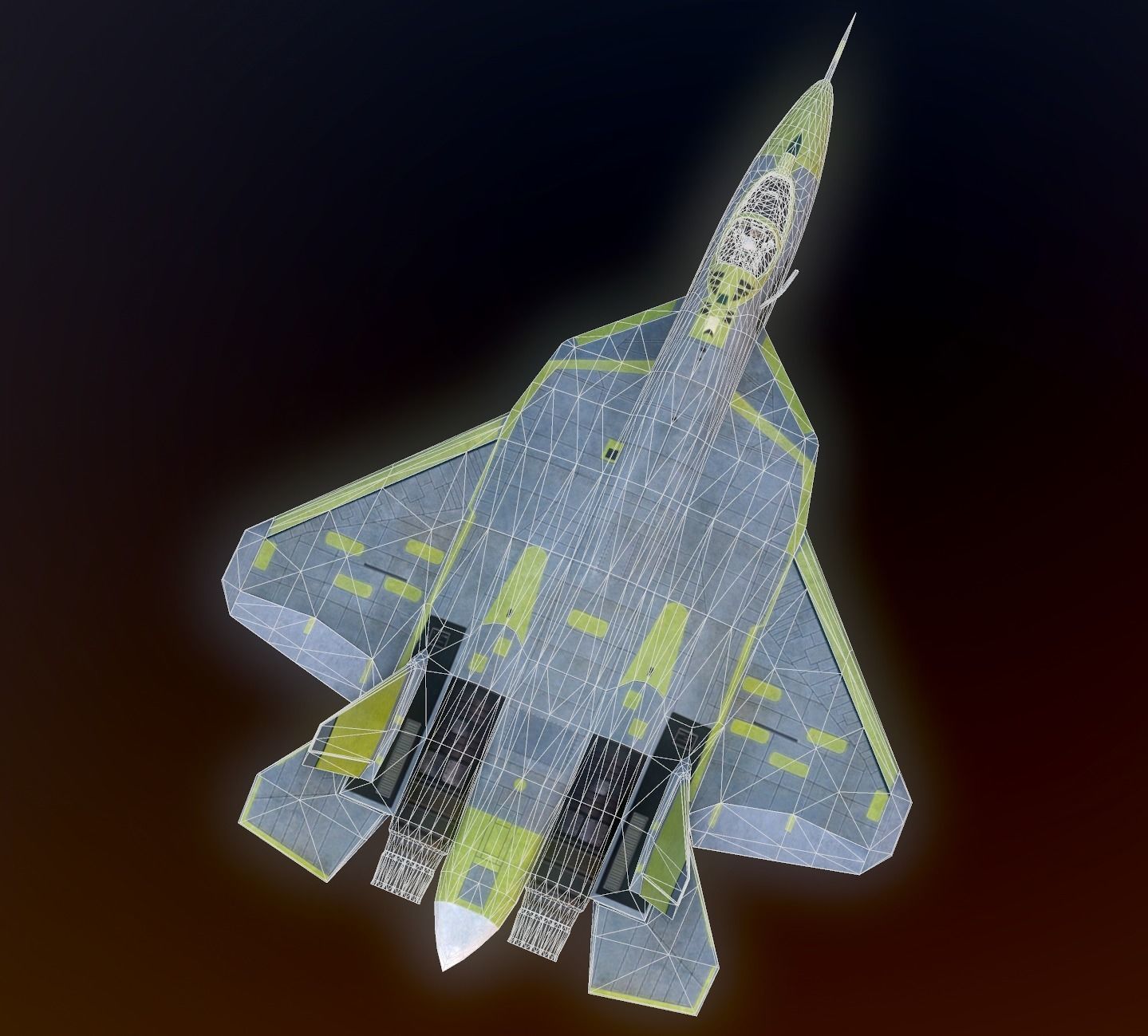 Sukhoi Su-57 Sukhoi PAK FA Multi-role heavy Fighter I-21 3D model ...