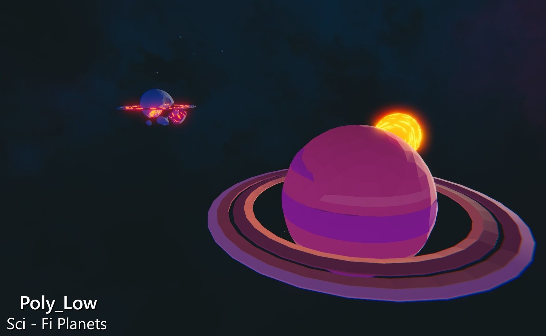 3D model Poly-Low - Sci - Fi - Planets VR / AR / low-poly | CGTrader