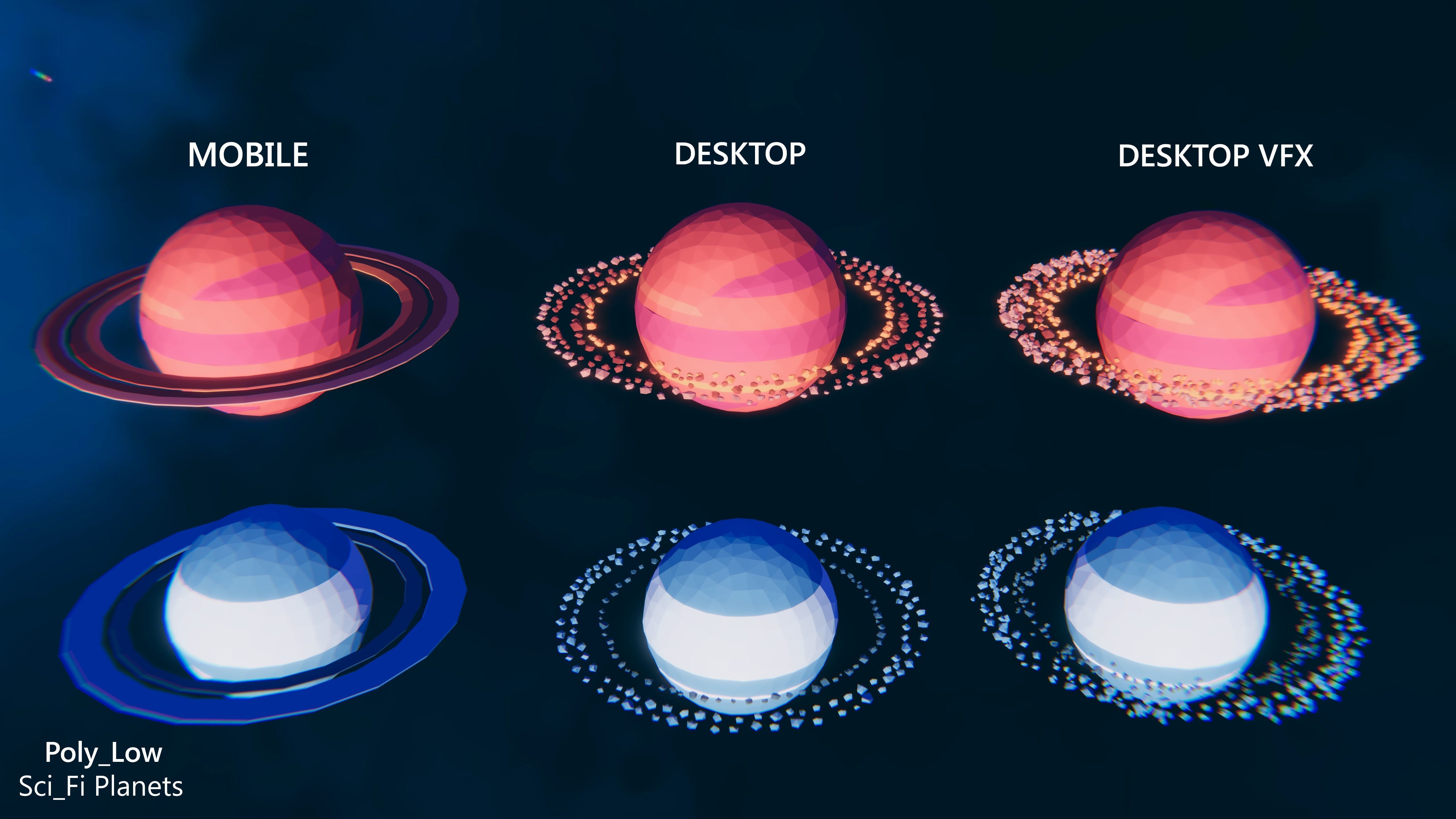 3D model Poly-Low - Sci - Fi - Planets VR / AR / low-poly | CGTrader