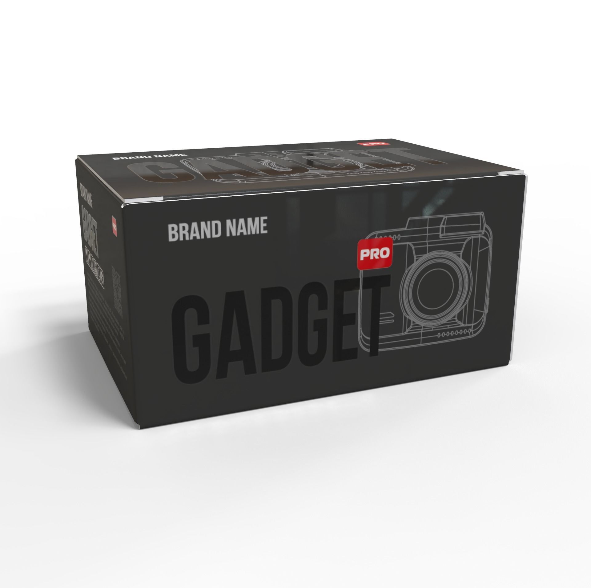Gadget Cardboard Packaging Box 3D model | CGTrader
