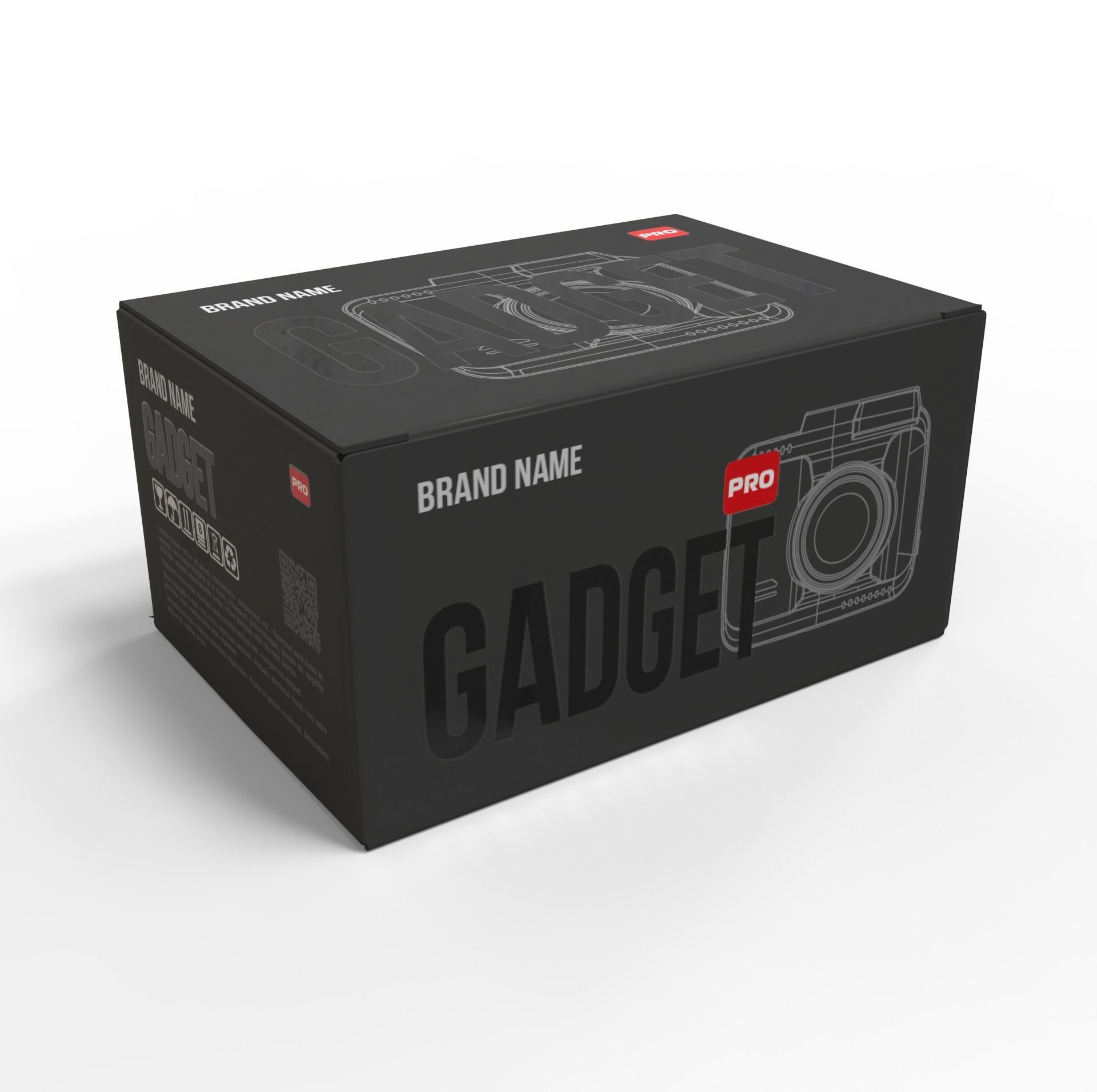Gadget Cardboard Packaging Box 3D model | CGTrader