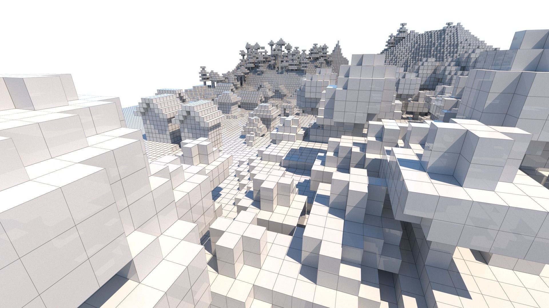 Minecraft Village 3D Model 3D model | CGTrader