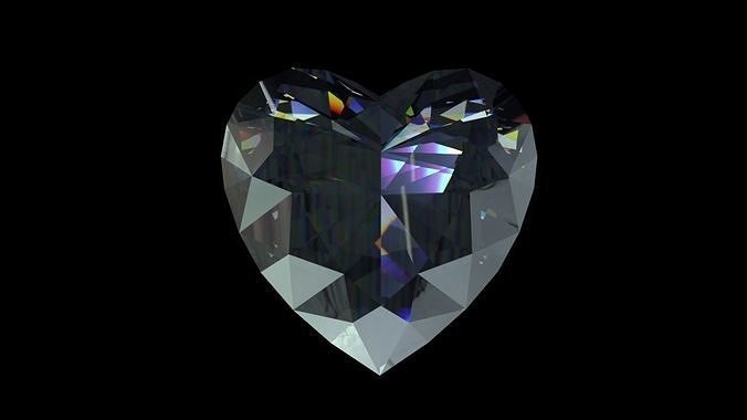 Two sided Diamond Heart 3D model | CGTrader