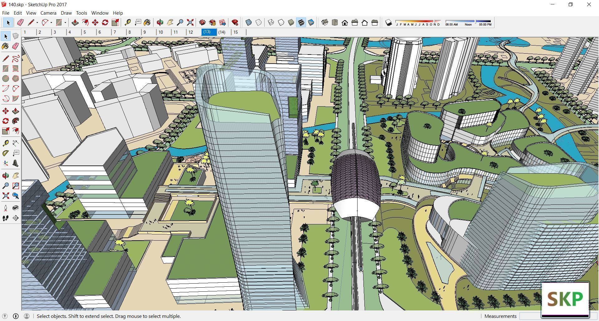 Sketchup 140 - City 3D model | CGTrader