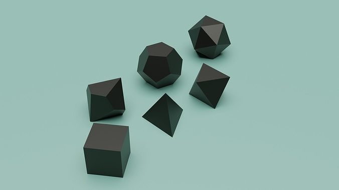 Blank Polyhedral Dice Set 3D model 3D printable | CGTrader