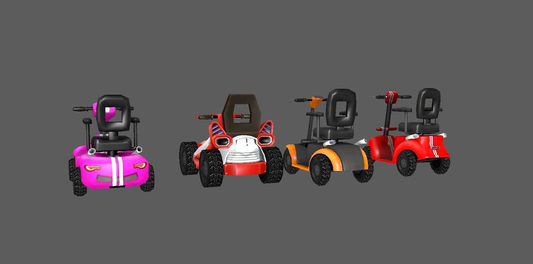 3D model cartoon mobility scooters VR / AR / low-poly | CGTrader
